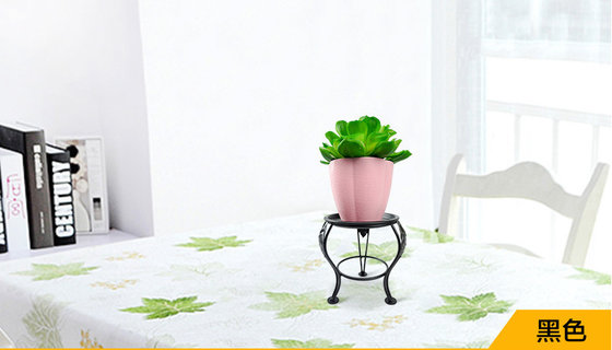 Metal single floor floral racks, garden flower stand, single shelf pot, MINI happy flower stand for office desk