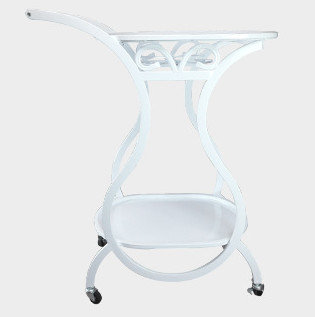 dining trolley, metal trolley with castors, light trolley, handle trolley, restaurant trolley, Minin trolley