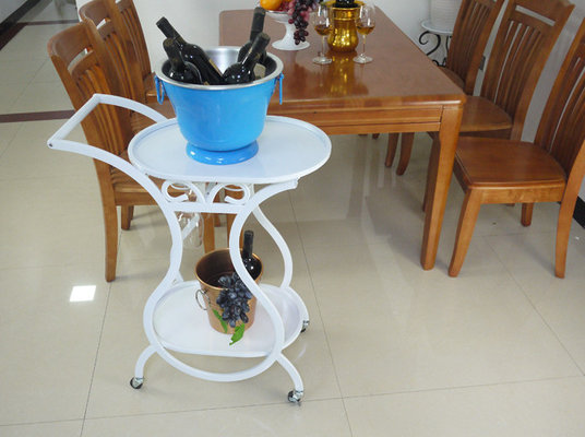 dining trolley, metal trolley with castors, light trolley, handle trolley, restaurant trolley, Minin trolley