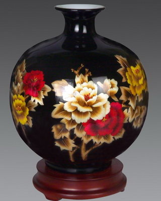 round chinese porcelain flower vases with painting Most popular hand painted porcelain vase unloaded bronze lovely anima