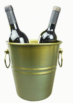 Populary Aluminum Champagne Bucket Wine Cooler ice bucket with Handle rings,   Buckets, Coolers & Holders