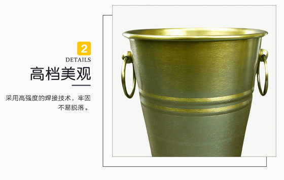 Populary Aluminum Champagne Bucket Wine Cooler ice bucket with Handle rings,   Buckets, Coolers & Holders