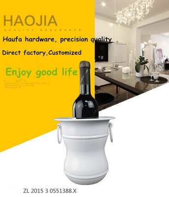 Customized tin beer wine cooler / metal ice buckets with handles, cooler, holder for freezing wine