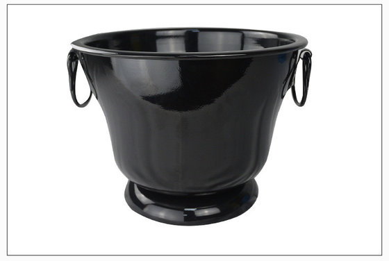 Metal powder coating Wine Bottle Cooler Drink Chiller Champagne Ice Bucket Bar Tools, wine cooler, open mouth, black