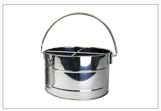 Stainless steel, double-walled insulation,4 grids bottle ice wine bucket with lifting hander, mirror polishing