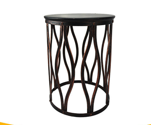 Metal round table, home furniture, end table,  Metal leg living room wood round end tables