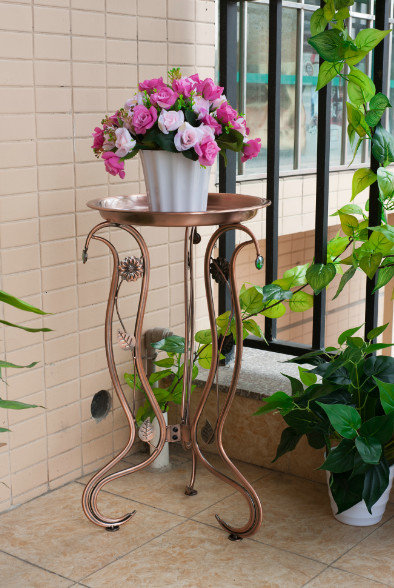 Standing metal flower pot rack,  Metal Pot with Stand Planter Garden Home Decor Flower Display Rack