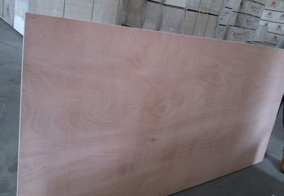 15mm 4X8 Double Sided Okoume Faced Plywood with Poplar Core E1 Glue for Cabinet Making