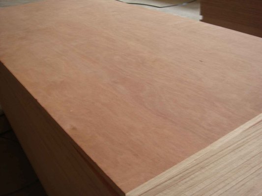 15mm 4X8 Double Sided Okoume Faced Plywood with Poplar Core E1 Glue for Cabinet Making