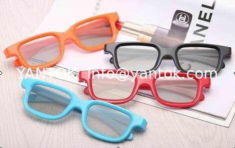 very cheaply polarized multy color 3d glasses for cinema  format match  cinema Passive 3D modulator