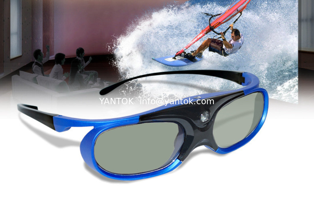 DLP Link Active Shutter 3D Glasses with Rechargeable match  all DLP 3D projector yantuo 2.4GHZ 3D SYNC Emitter  YT-PG600