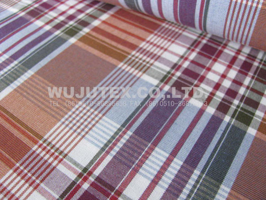 China Stable Quality Nice soft 100% Cotton Yarn Dyed Fabric , Plain Weave Plaid Fabric supplier