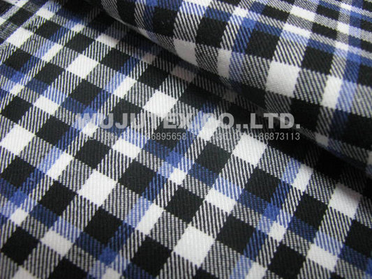 China 85% Cotton 15% Wool Check Twilling Yarn Dyed Cotton Wool Fabric with Liquid Ammonia Finish supplier