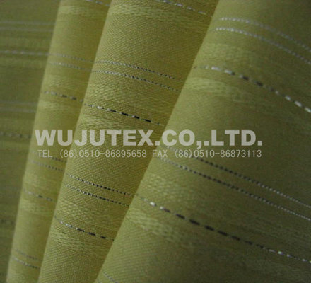 China 90g/sm Yellow Cotton Nylon Fabric Spandex Lurex , Plain Weave, Dobby Stripe supplier