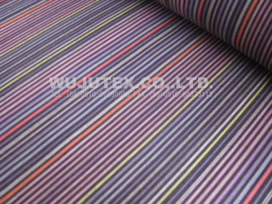 China Stable Quality Normal soft Cotton Nylon Fabric Spandex , Plain Weave , Stripe Fabric supplier