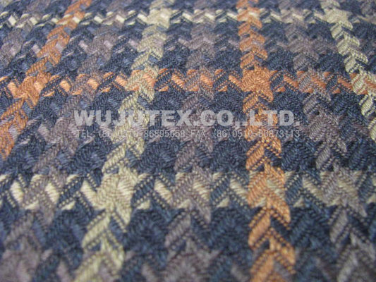 China TR Polyester Viscose Rayon Jacquard Woven Fabric Clothing Material supplier