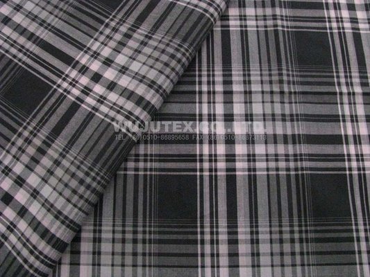 Stable Quality 100% Organic Cotton Yarn Dyed Fabric Plain Weave Plaid Shirt Fabric supplier