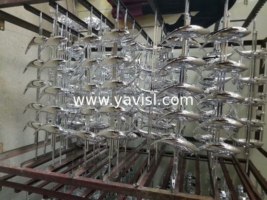 YAVIS window diaplay props custom shop window decoration silver fish