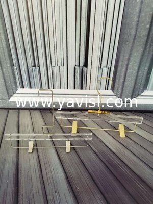YAVIS clear acrylic hanger, luxury hanger, lucite hanger, plexiglass hanger, perspex hanger, high-end hanger