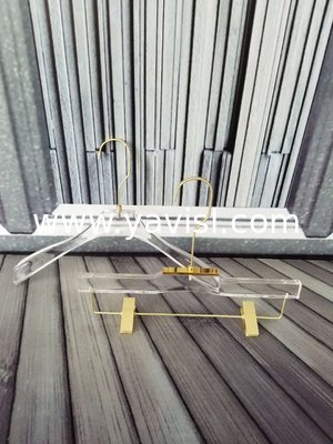 YAVIS clear acrylic hanger, luxury hanger, lucite hanger, plexiglass hanger, perspex hanger, high-end hanger