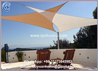 Sun Shade Sail 16.5' foot Triangle Shading Canopy Green Breathable Mesh