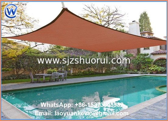 New 100 HDPE 16.5'x16.5'x16.5' Deluxe Triangle Sun Sail Shade Canopy Top Cover - Sepia