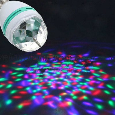 Mini RGB 3W Full Color Rotating Bulb Christmas Decoration Lights