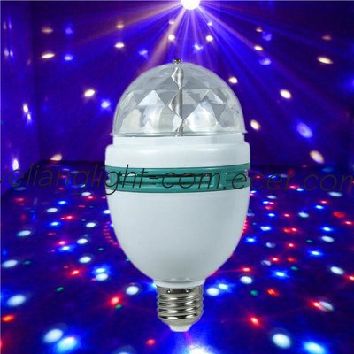 Mini RGB 3W Full Color Rotating Bulb Christmas Decoration Lights