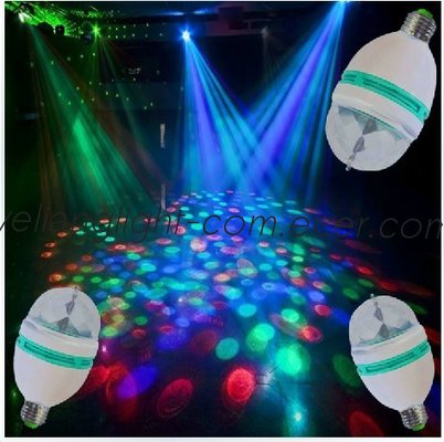 Mini RGB 3W Full Color Rotating Bulb Christmas Decoration Lights