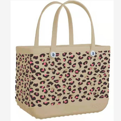 Beach Bag Eva European American Fashion, Printing Tote Bag Storage Bag Hole Big Basket Shoulder Bag for Outdoor Beach