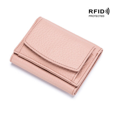 Small Wallet Women's Genuine Leather Japanese-style Cloth Rfid Coin Bag Wallet Women's Mini Wallet Short Purse