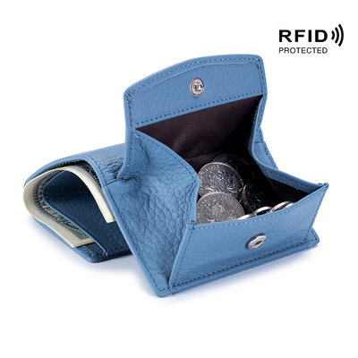 Small Wallet Women's Genuine Leather Japanese-style Cloth Rfid Coin Bag Wallet Women's Mini Wallet Short Purse