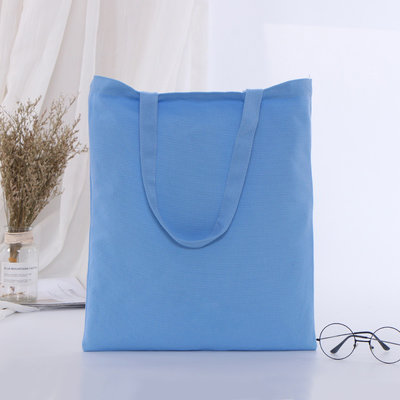 Eco Cotton Tote Canvas Bag Blank Zipper Oxford White Shopping Bag Drawstring Drawstring Pocket