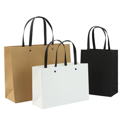 Kraft Nail Paper Bag Logo Clothing Tote Bag Gift Shopping Bag Black Cardboard Bag Corporate Advertising Bag Printing