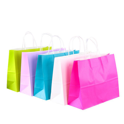 Kraft Paper Bag Clothing Bag Custom Printing Logo Milk Tea Takeaway Packaging Shopping Gift Packaging Tote Bag