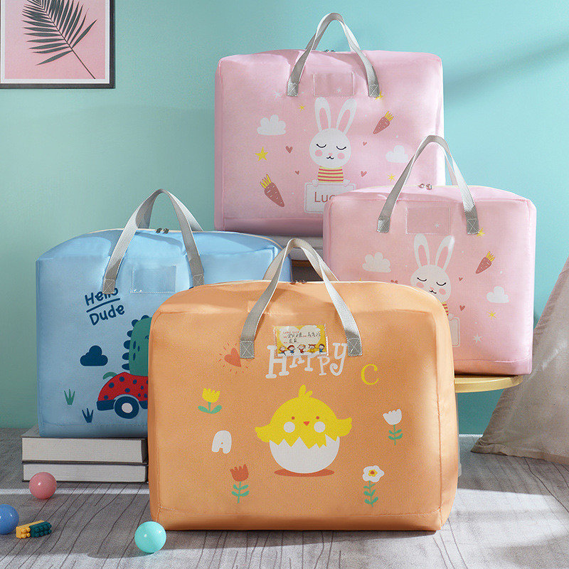 Kindergarten Quilt Storage Bag Zipper Type Children's Clothes Finishing Handbag Large Capacity Moving Bag