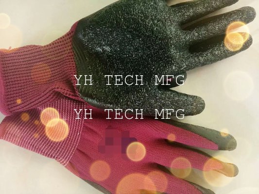 13G polyester gloves Latex coated crinkle,protective work glove,glove,gloves,protected glove,coated,dipped