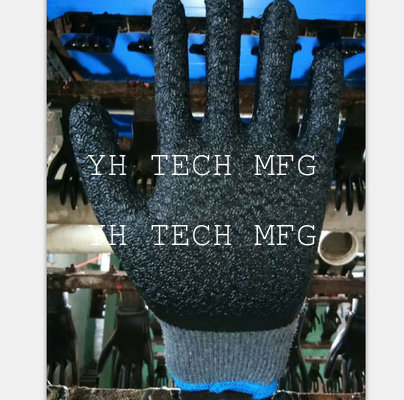 10G Cotton Knitted Gloves With Latex Coated Crinkle,Protective Work Glove,Glove,Gloves,Protected Glove,Coated,Dipped