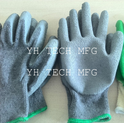 10G Cotton Knitted Gloves With Latex Coated Crinkle,Protective Work Glove,Glove,Gloves,Protected Glove,Coated,Dipped