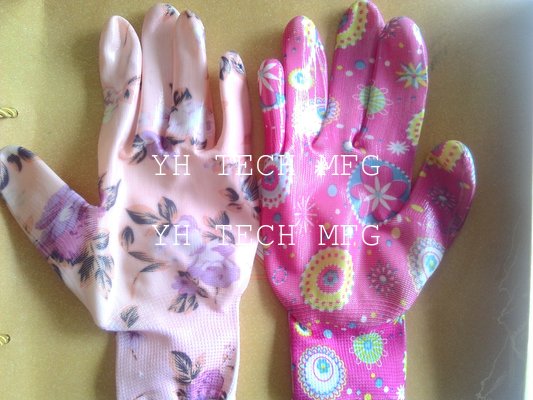 13G Printed Polyester Glove Nitrile Coated,Safety Gloves,Protective Work Glove,Gloves,Protected Glove,Coated,Dipped