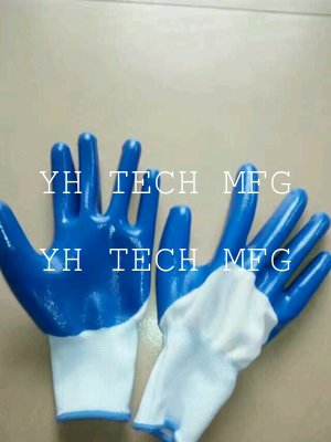 13G polyester glove Nitrile 3/4 coated,safety gloves,protective work glove,protected glove,coated,dipped