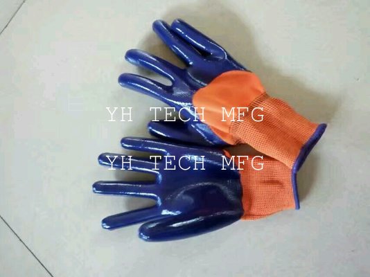 13G polyester glove Nitrile 3/4 coated,safety gloves,protective work glove,protected glove,coated,dipped