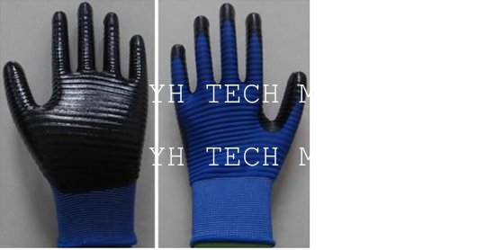 13G polyester ribbed U3 glove Nitrile coated,safety gloves,protective work glove,protected glove,coated,dipped