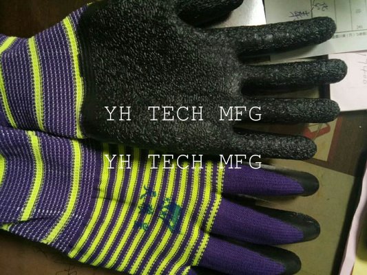 13G Printed YD Polyester Gloves Latex Coated Crinkle,Protective Work Glove,Glove,Gloves,Protected Glove,Coated,Dipped