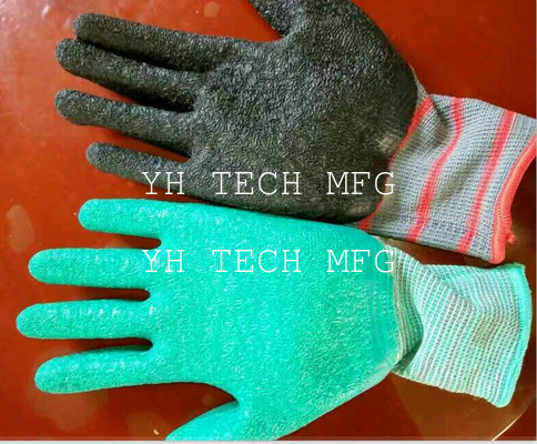 13G Printed YD Polyester Gloves Latex Coated Crinkle,Protective Work Glove,Glove,Gloves,Protected Glove,Coated,Dipped