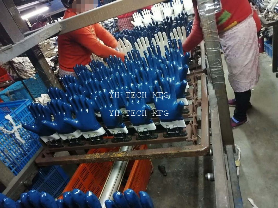 Cotton Jersey Liner, Nitrile Fully Coated, Smooth Finish Safety Cuff,Safety Gloves,Protective Work Glove