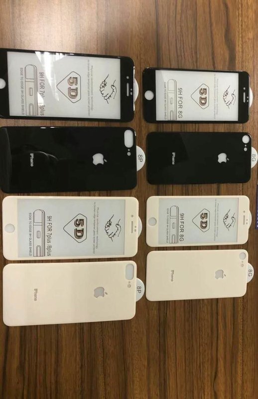 Colorful  glass screen protector for iphone 7/8 5D