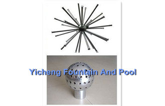 China Fully SS304 Casting Dandelion / Crystal Ball Water Fountain Nozzles For Garden Pools supplier