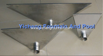 China Customized Big Fan Shape Water Fountain Spray Heads For Water Fall / Massage SS304 supplier