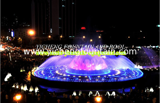 Musical Outdoor Big Water Fountain Equipment , Interactive Dancing Water Fountain supplier